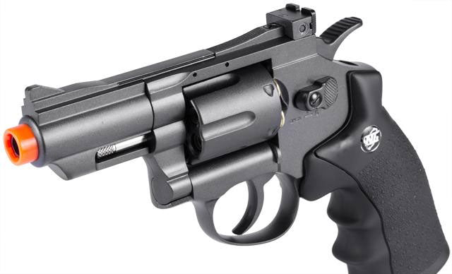 WG CO2 Full Metal High Power Airsoft 6mm Magnum Gas Revolver - 2" Blac ...