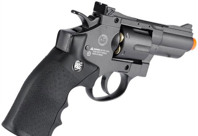 WG CO2 Full Metal High Power Airsoft 6mm Magnum Gas Revolver - 2" Blac ...