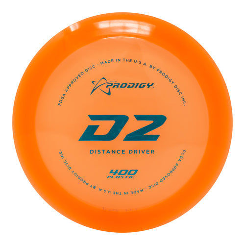 Prodigy D2 Distance Driver Disc - 400 Plastic – PB Sports LLC