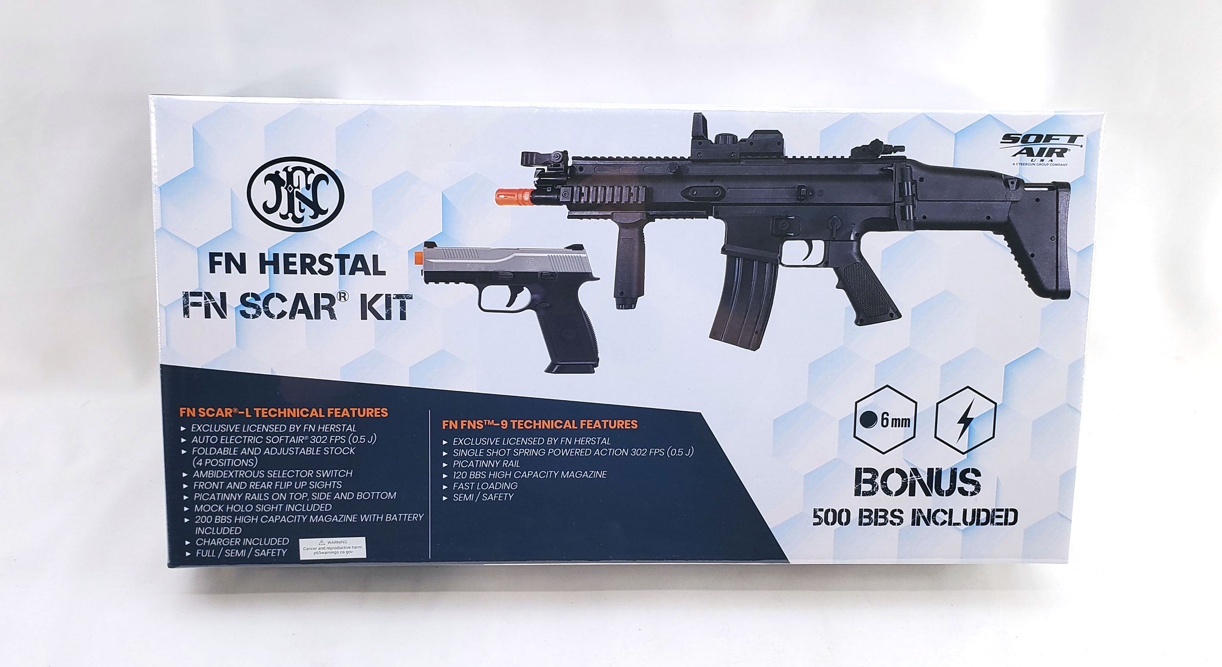 Soft Air FN SCAR Kit AEG Airsoft Rifle with FNS 9 Spring Pistol – PB ...