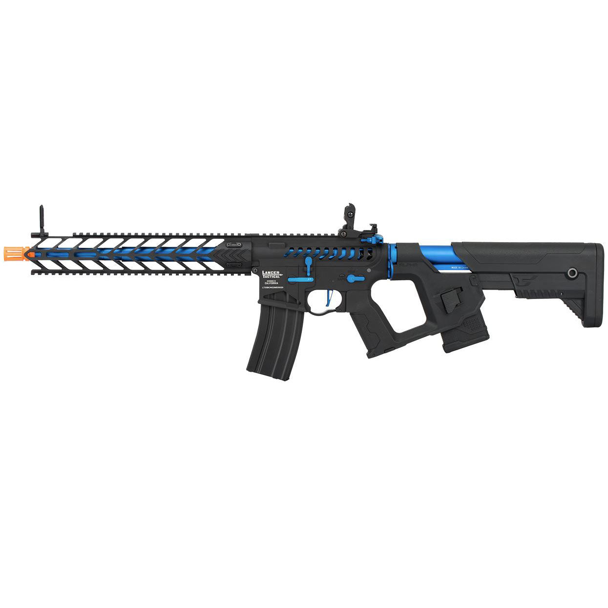 Lancer Tactical Enforcer Night Wing Skeleton AEG Rifle - Black/Navy Bl ...