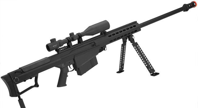 6mmProShop Barrett Licensed M107A1 Gen2 Long Range Airsoft AEG Sniper ...