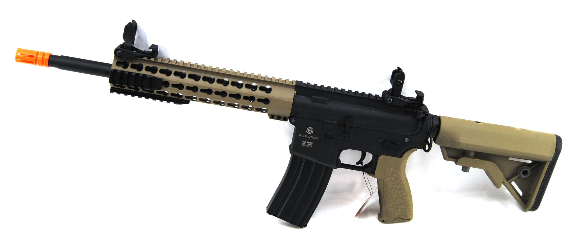 Evolution Combat Recon S 14.5" Carbontech Airsoft Rifle - Black/Tan ...