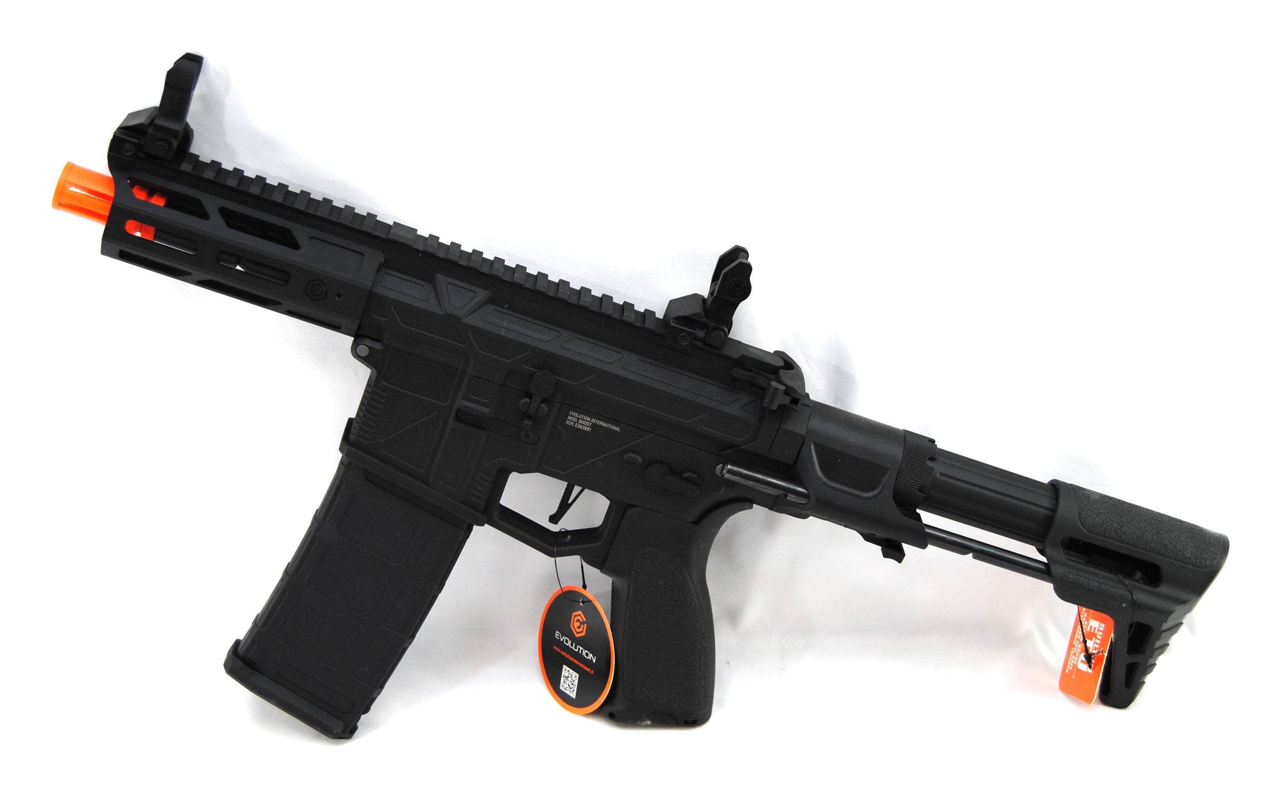 Evolution Combat Ghost XS EMR PDW Carbontech ETU Airsoft Rifle - Black ...