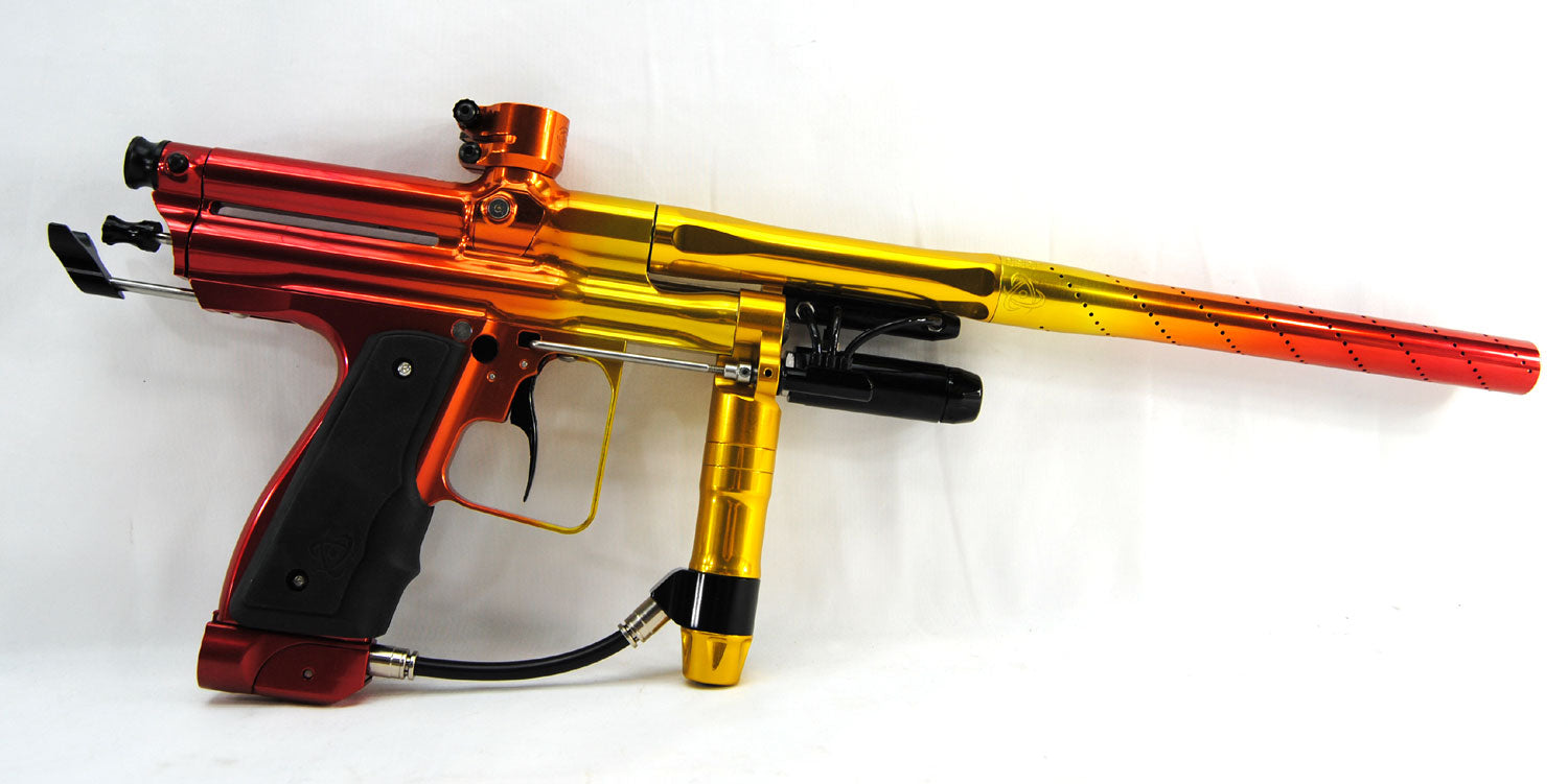 Inception Designs RETRO FLE Autococker - Red/Yellow Fade – PB Sports LLC