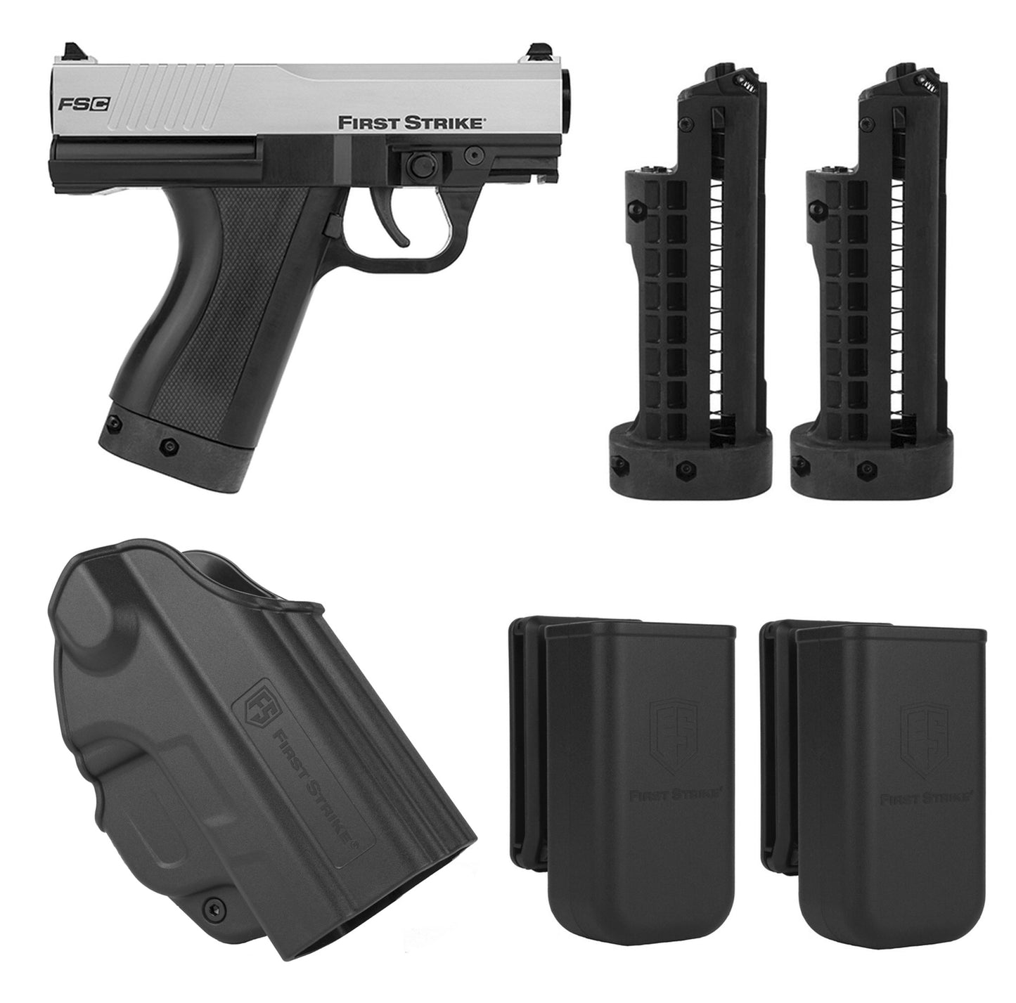 First Strike FSC (First Strike Compact) Paintball Pistol with 3 Mags ...