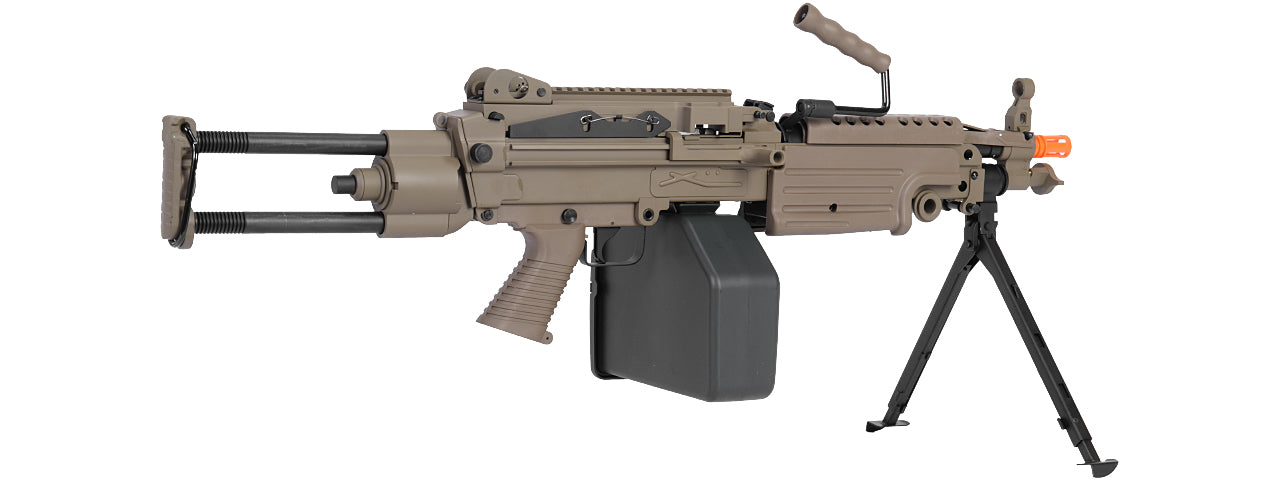 Cybergun FN Licensed M249 Airsoft AEG Machine Gun Paratrooper Tan – PB ...