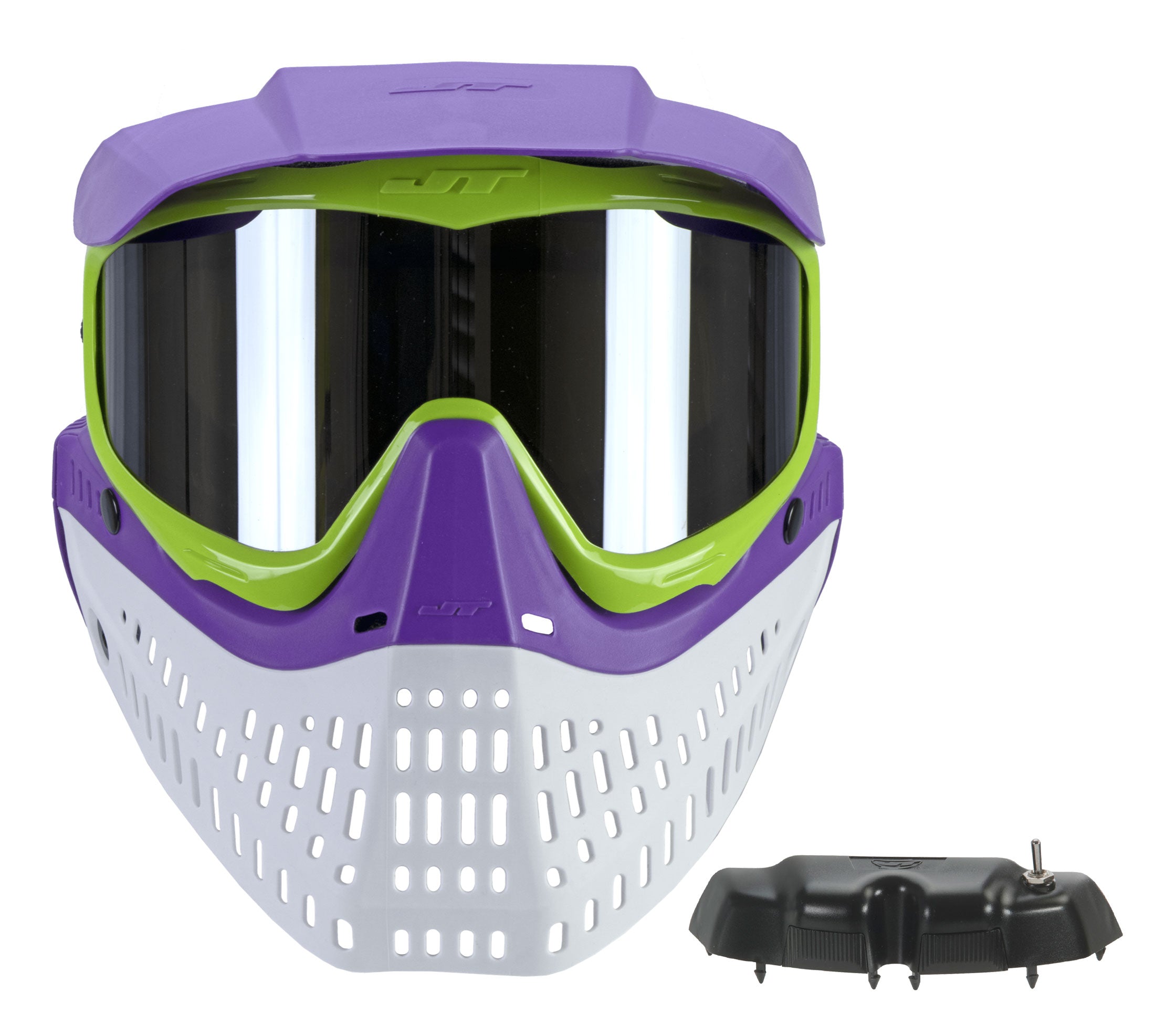 JT Spectra Proflex LE Goggle - Purple/Lime/White - w/ Prism 2.0 Chrome ...
