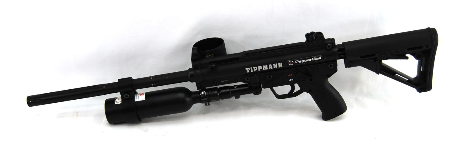 Used Tippmann A5 Pepperball Gun w/ J&J Performance Barrel & FS 90 Degr ...