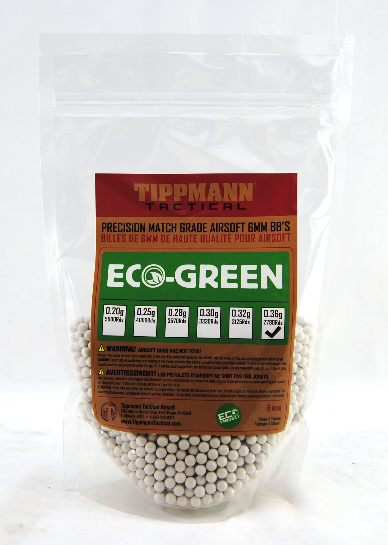 Tippmann Tactical ECO-GREEN 6mm BBs 1kg Bag – PB Sports LLC