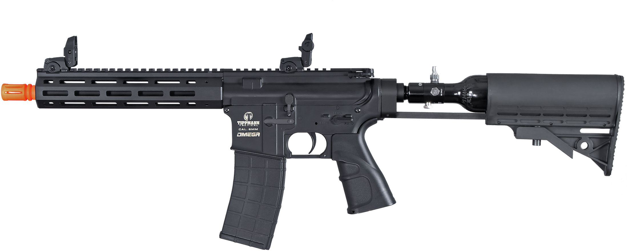 Tippmann Tactical OMEGA-PV CQB E-Matic Airsoft Rifle - 13ci Tank Stock ...