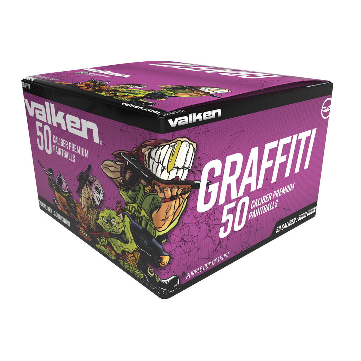 Valken Fate .50 Cal Paintballs - 5000 Count Box - Yellow Shell / Yello ...
