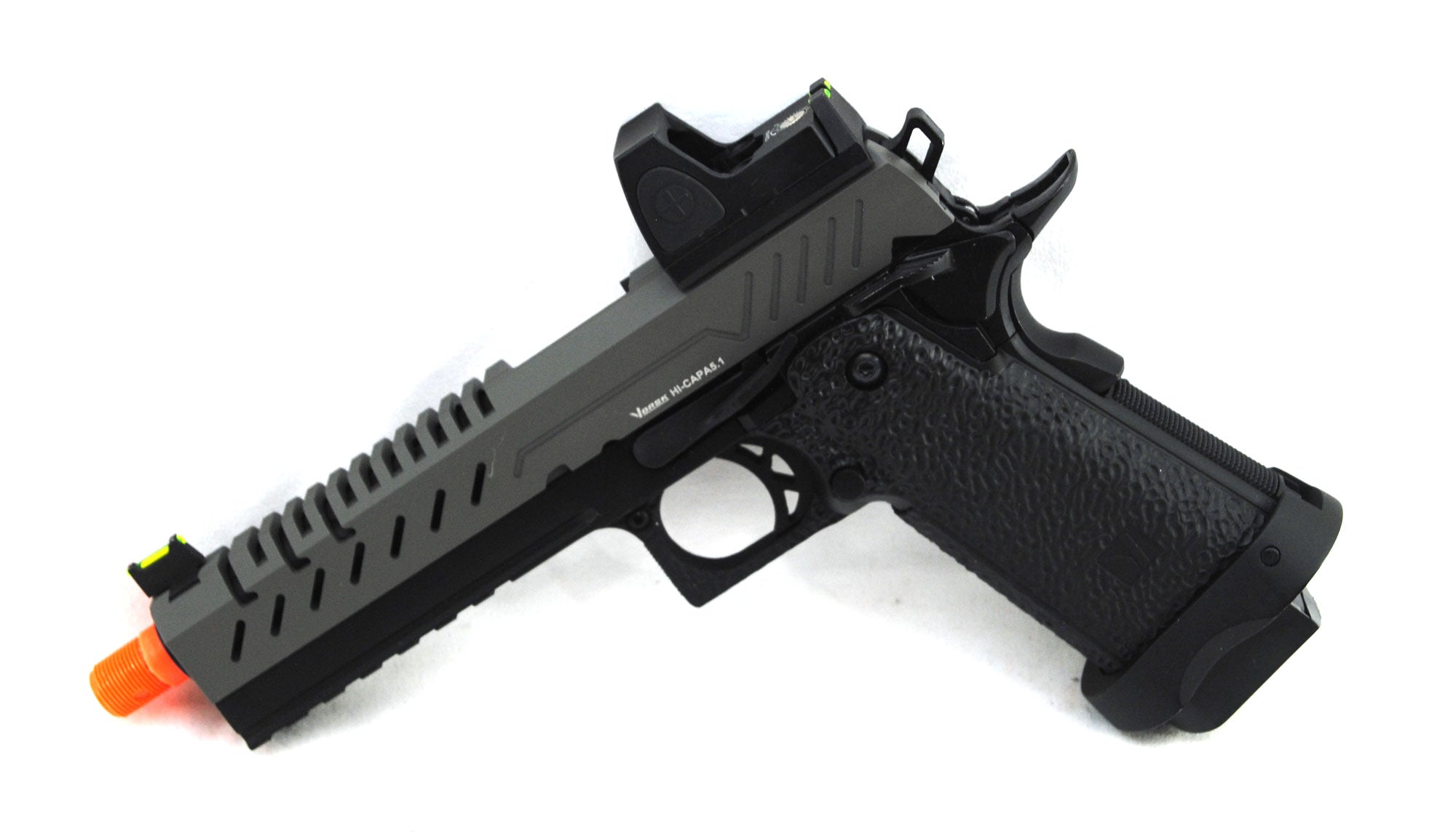 Nuprol Vorsk Hi-Capa 5.1 + BDS Full Metal Gas Blowback Pistol - Black ...