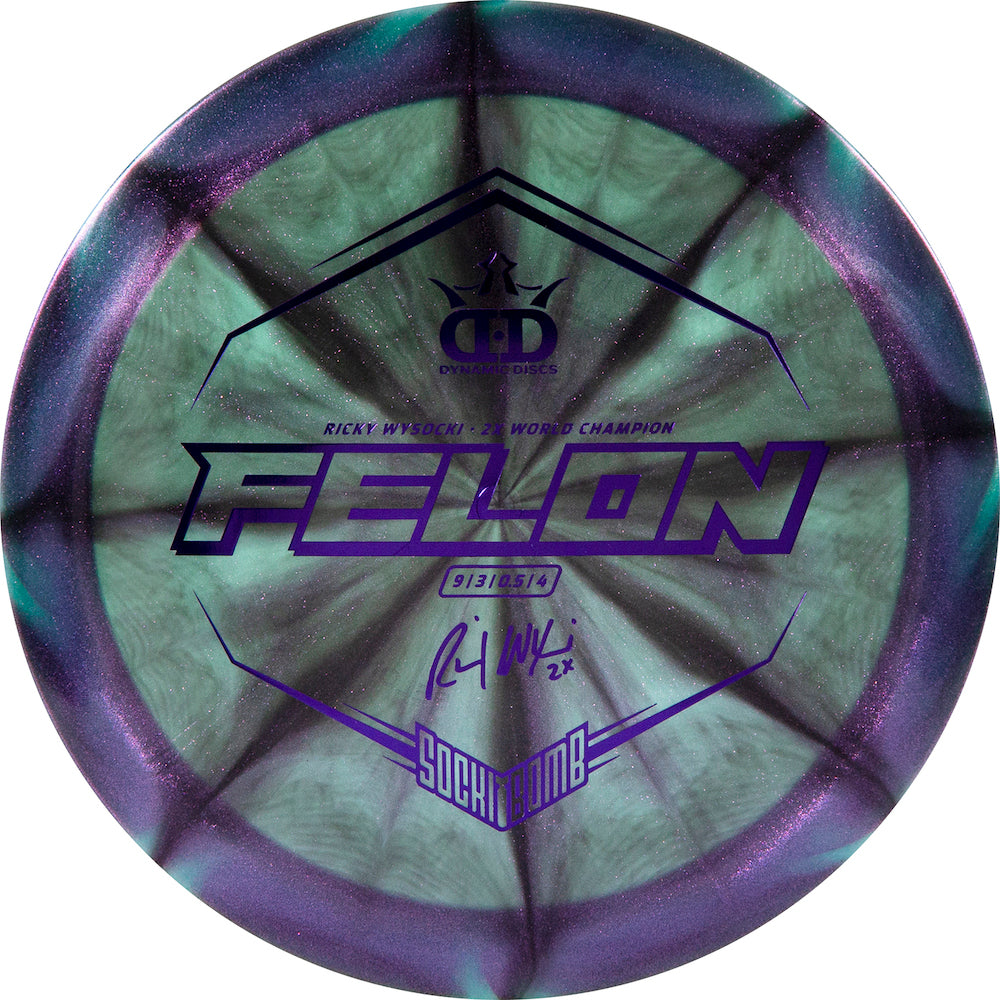 Dynamic Discs Lucid Ice Glimmer Felon Disc - Ricky Wysocki Sockibomb S ...