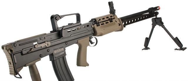 ICS Full Metal L86A2 British Military Full Size Airsoft AEG Rifle – PB ...