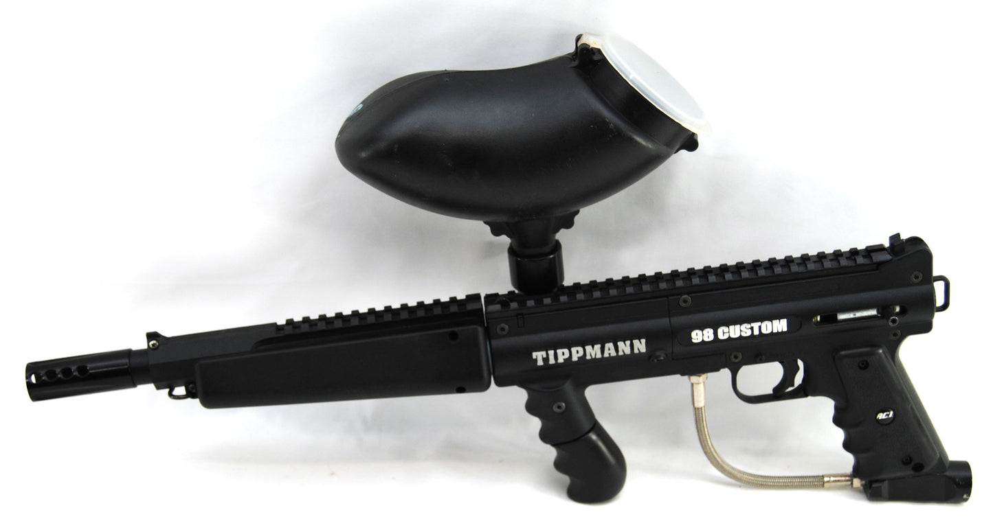 Used Tippmann 98 Custom ACT w/ Flatline Barrel - Black – PB Sports LLC